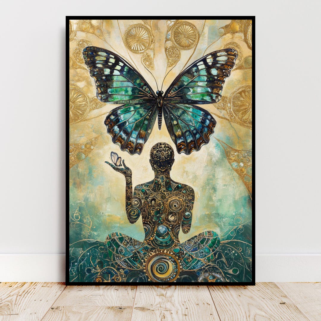 Metamorphosis Butterfly & Statue Art Poster - Etsy