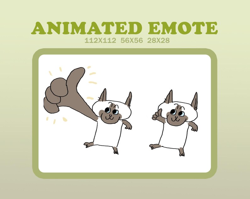 Cute Cat Thumb Emoticon | Kawaii Approval Animated GIF | Adorable Chibi ...