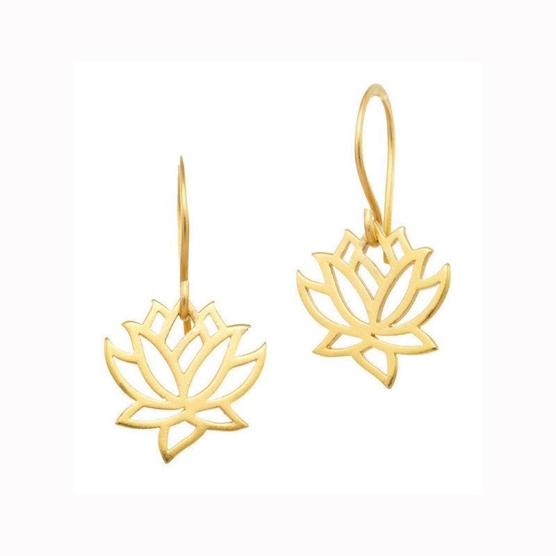 Lotus Earrings - Etsy