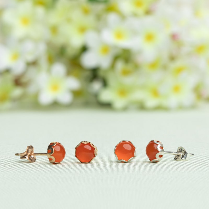 Orange Stud Earrings - Etsy