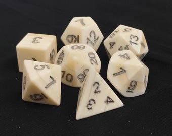 Authentic D20 Bone Dice Water Buffalo Dnd Dungeons and Dragons - Etsy
