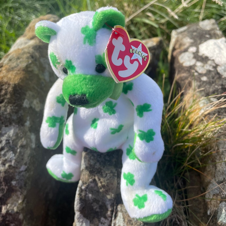 Clover TY Beanie Baby/beanie Babies Shamrock Bear - Good Condition - Etsy