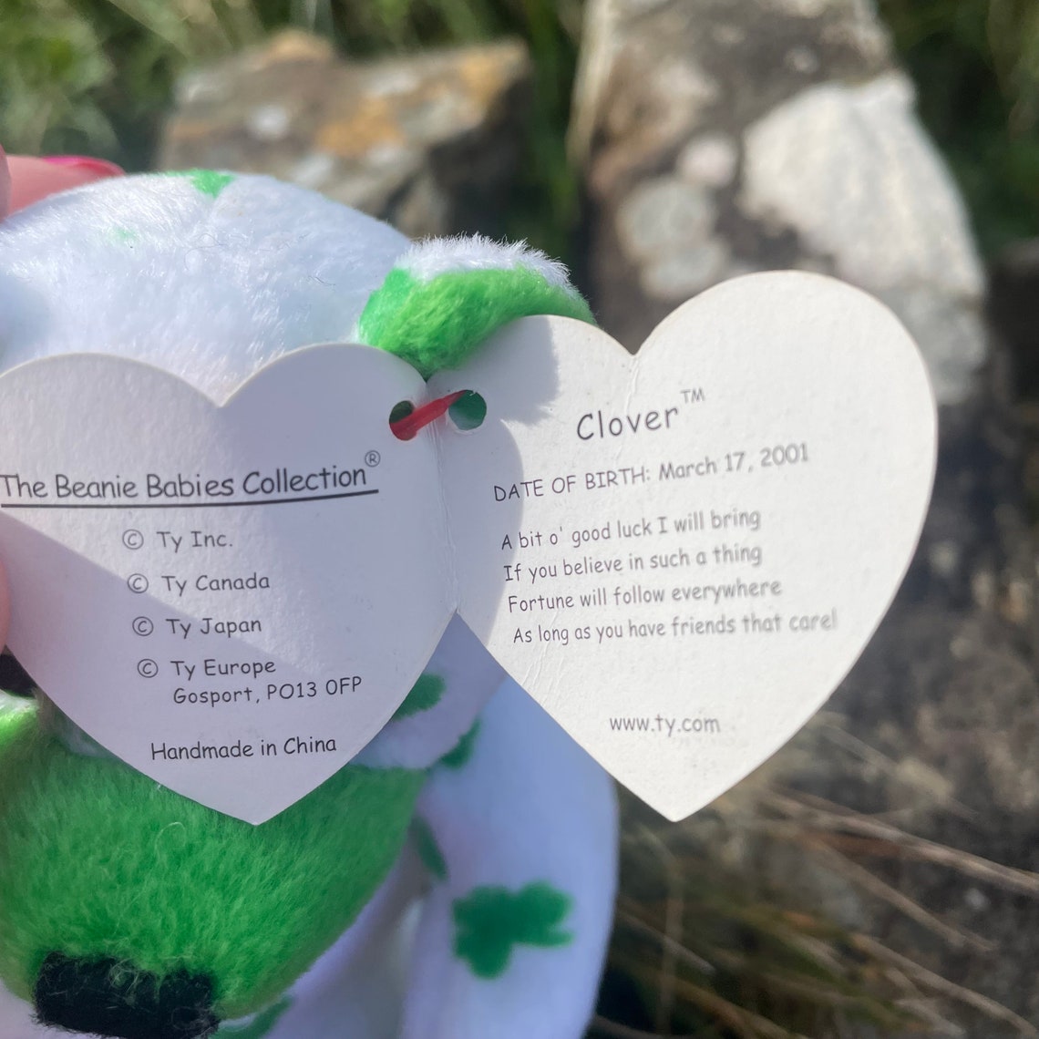 Clover TY Beanie Baby/beanie Babies Shamrock Bear - Good Condition - Etsy