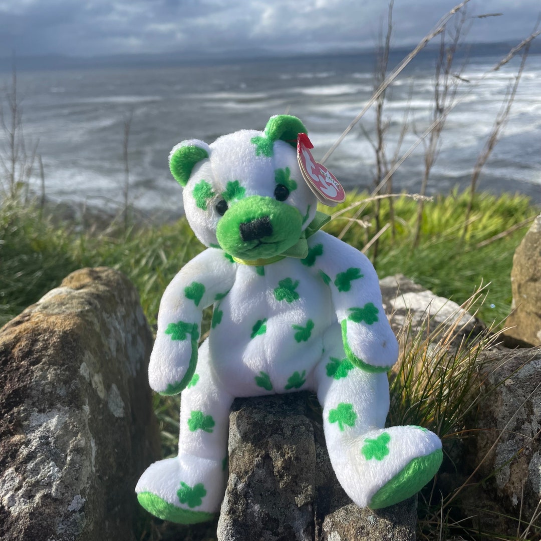 Clover TY Beanie Baby/beanie Babies Shamrock Bear - Good Condition - Etsy