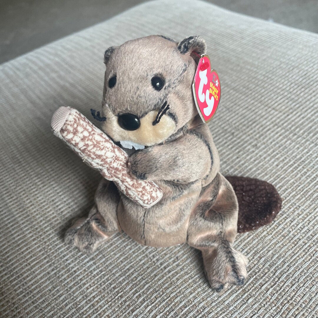 Lumberjack Beaver Retired TY Beanie Baby - Etsy