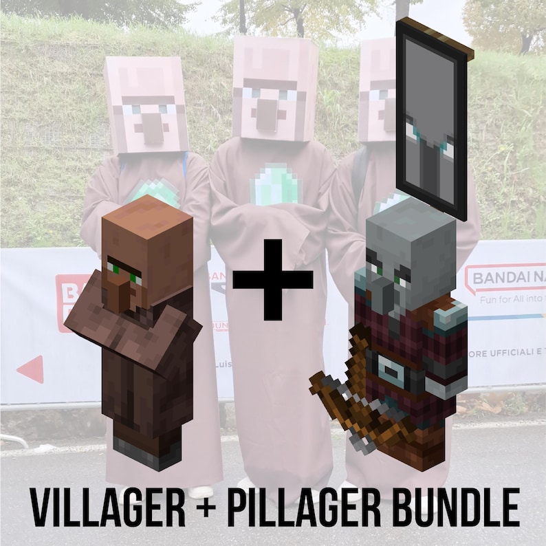 Villager and Pillager BUNDLE PDF Files A3 Minecraft - Etsy