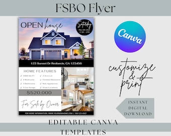 Real Estate Agent Open House Flyer for Real Estate Agent New Listing ...