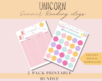 Reading Log for Kids Reading Log Unicorn Reading Tracker for Kids ...
