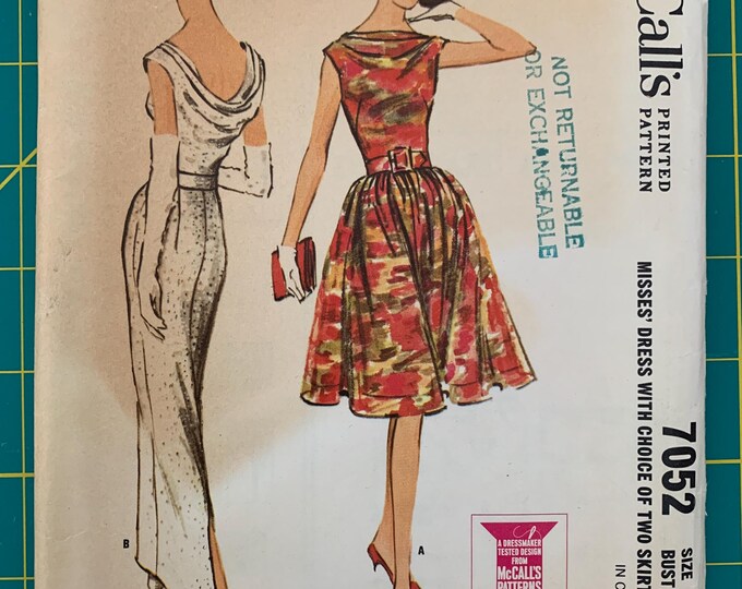 1963 Dress Pattern - Mccalls 7052 - Etsy
