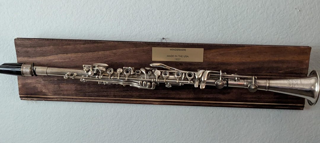 Vintage Windermere Metal Clarinet W/ Display Plaque/ Collector Special ...