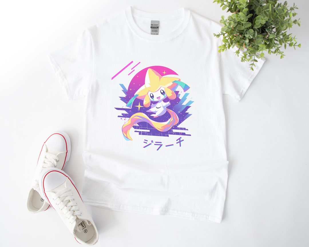 Pokemon Jirachi 80s Retro Japanese Graphic Tee, 80s Retro, Citypop ...