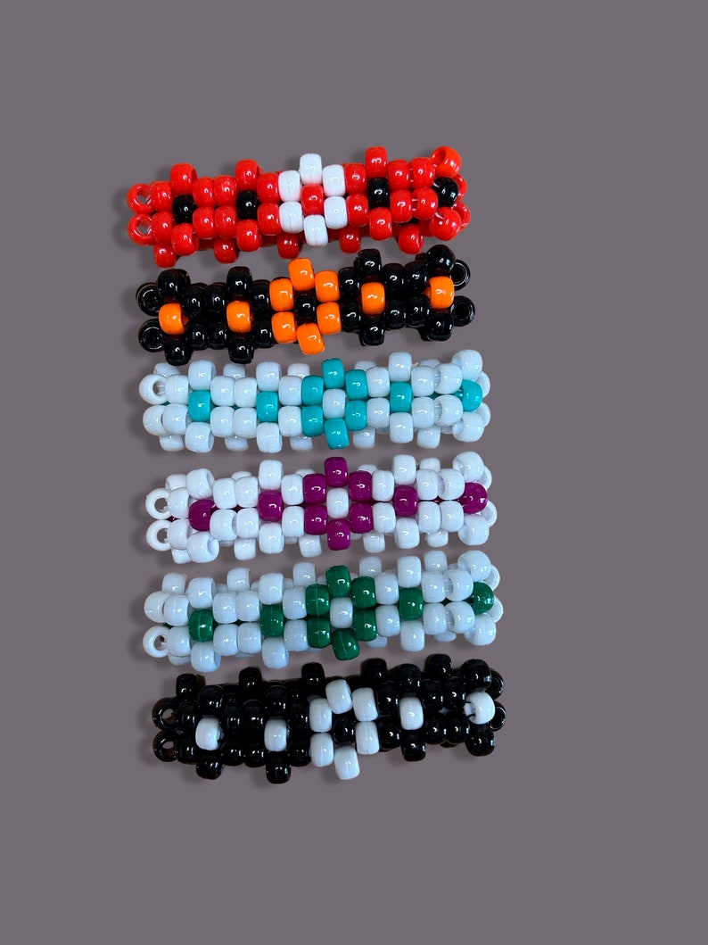 Haikyuu Inspired Flower Beaded Kandi Bracelet Cuff. Tradable Handmade ...