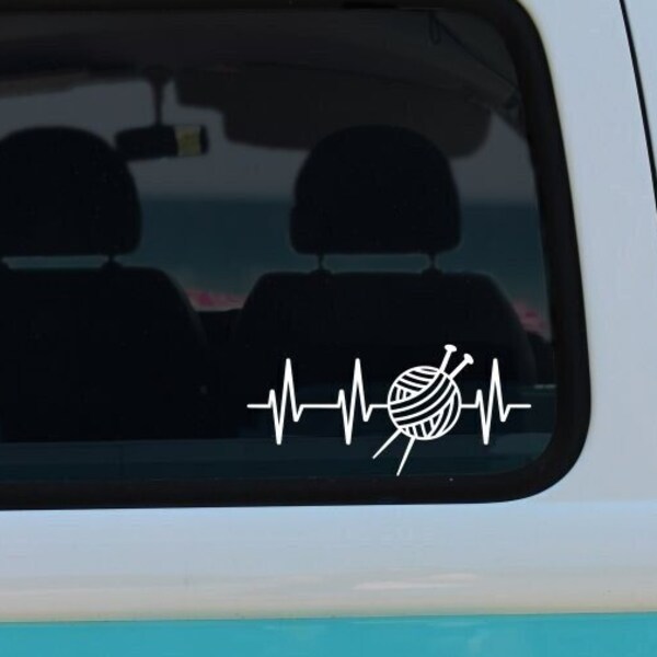 Knitting Vinyl Decal - Etsy