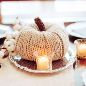 Knit Pumpkin, Fall Decor, Cozy Knits, Fall Harvest, Fall Table Decor ...