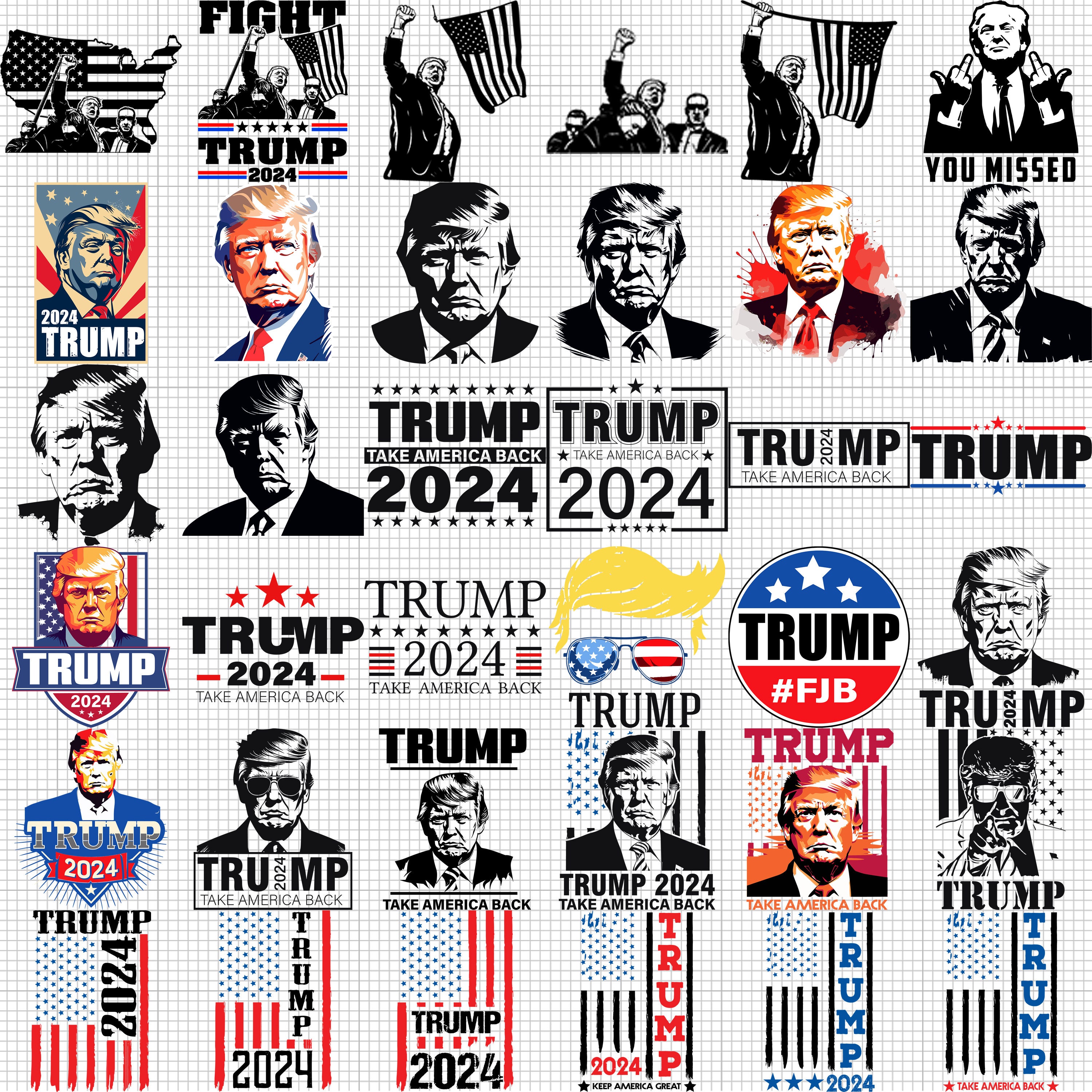 275 Unique Trump 2025 Svg Layered Bundle Items | Cricut, Digital Vector ...