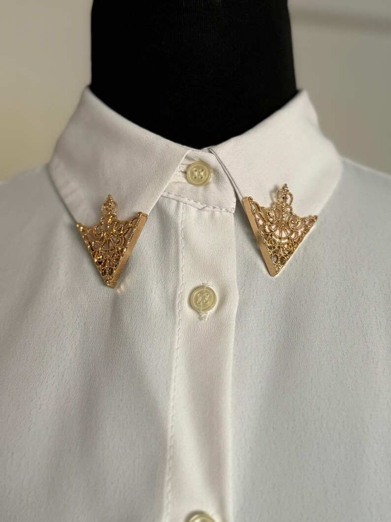 Vintage Triangle Shirt Collar Brooch Gold - Etsy
