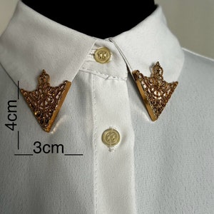 Vintage Triangle Shirt Collar Brooch Gold - Etsy