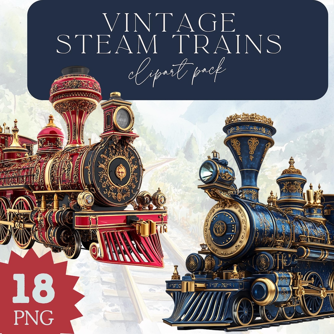 18 Vintage Royal Steam Train, Christmas Train, Vintage Locomotive ...