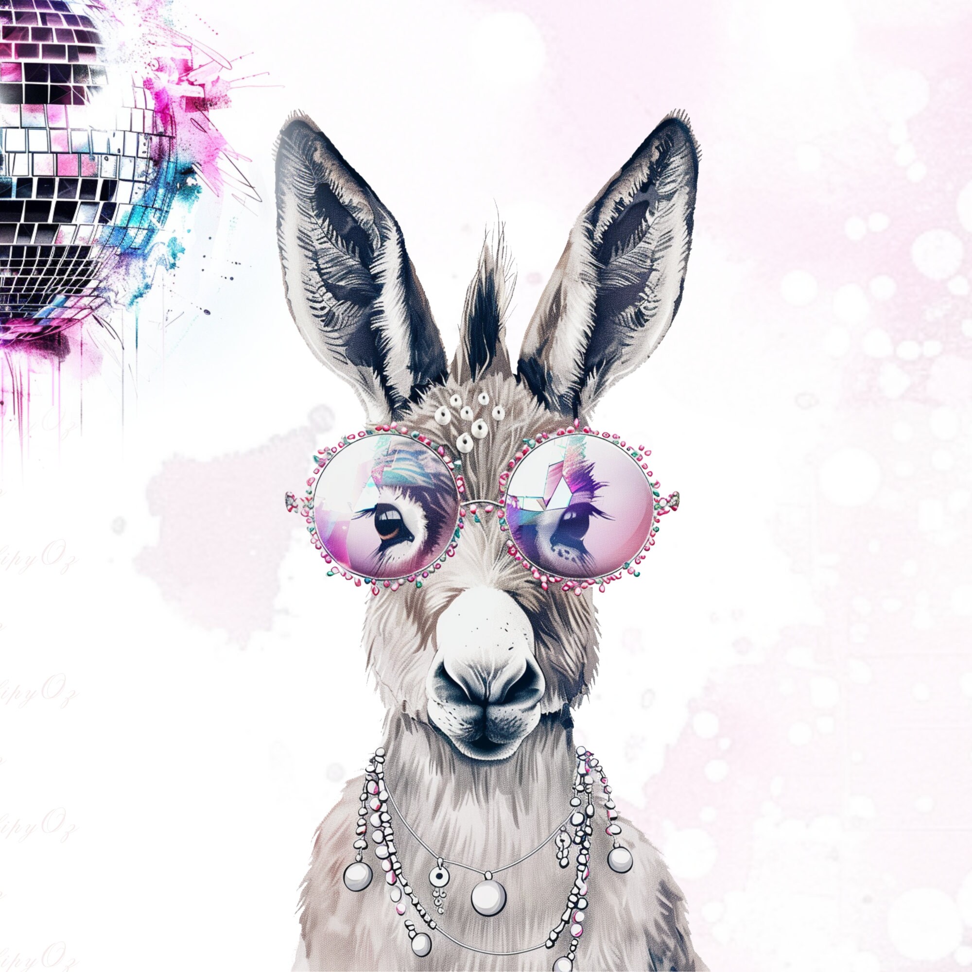 Funky Disco Animals Clipart: 14 PNG Files (digital Download) - Etsy