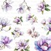 Purple Magnolia Watercolour Flowers, Transparent PNG, Purple Flowers ...