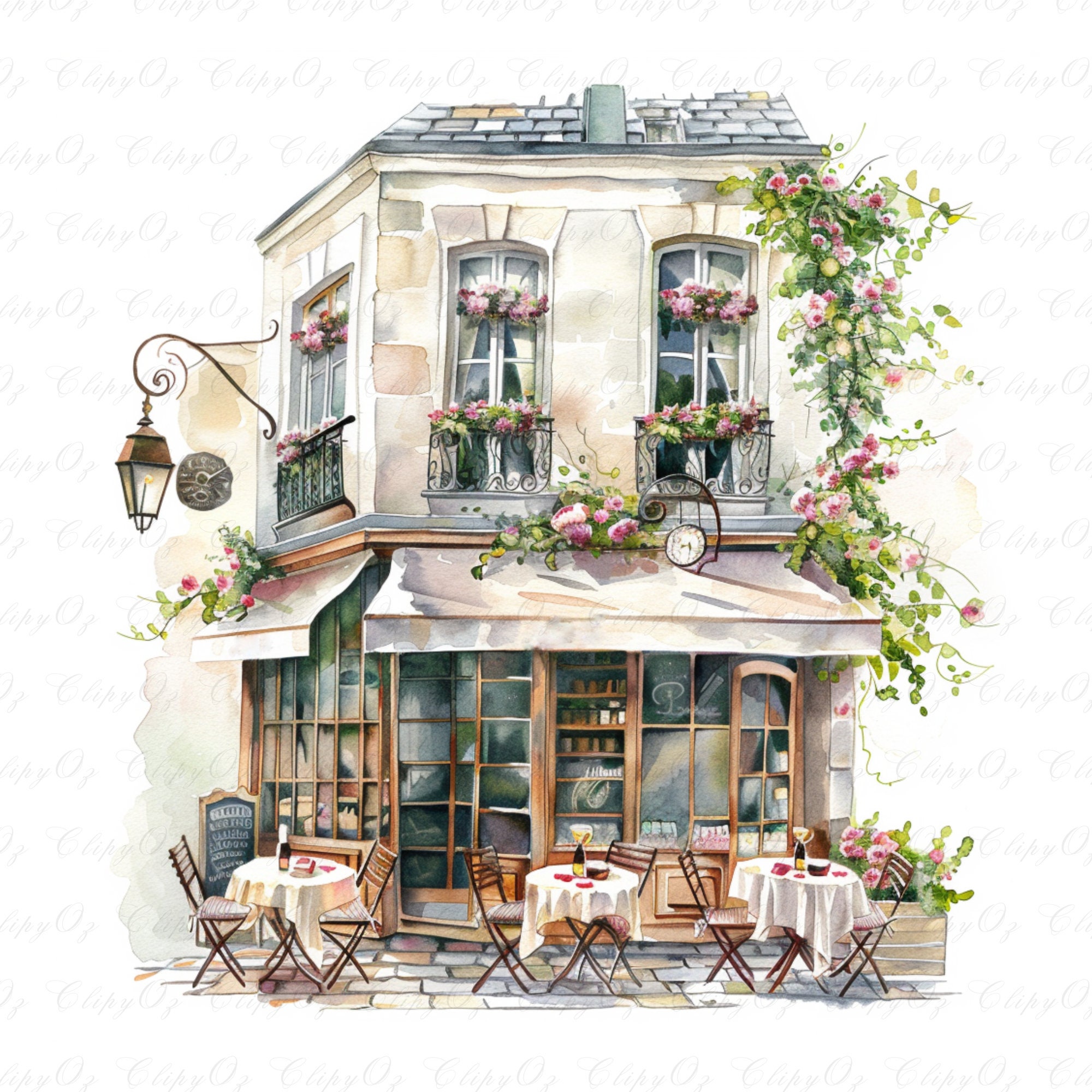 20 Cafe in Spring Clipart, French Cafe Clipart, High Quality PNG ...