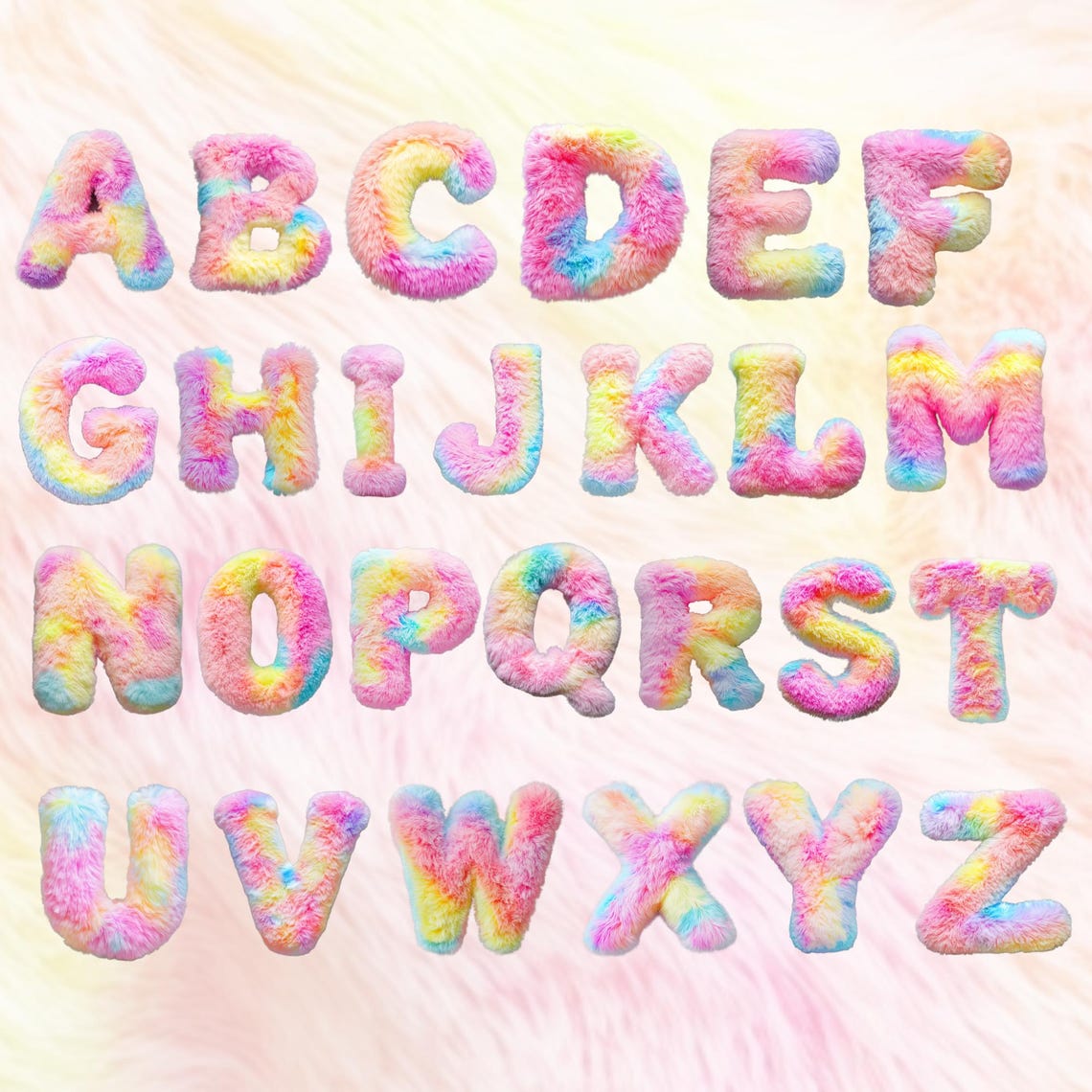 36 PNG - 3D Furry Alphabets and Numbers PNG, Furry Font, Fluffy ...