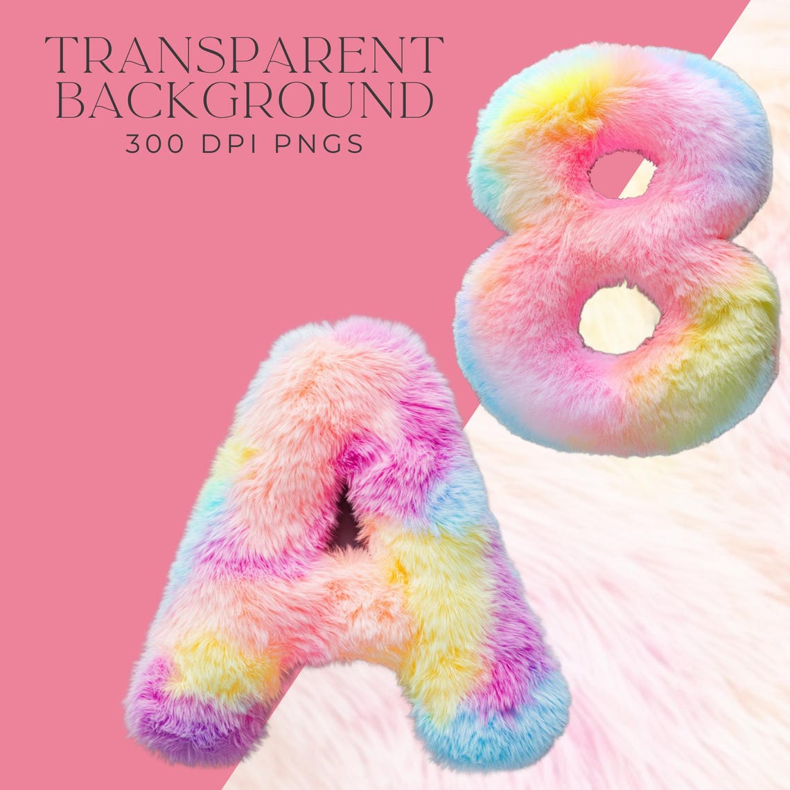 36 PNG - 3D Furry Alphabets and Numbers PNG, Furry Font, Fluffy ...