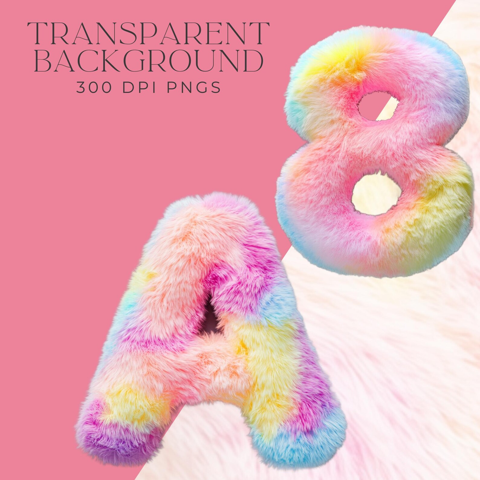 36 PNG 3D Furry Alphabets and Numbers PNG, Furry Font, Fluffy Alphabet ...