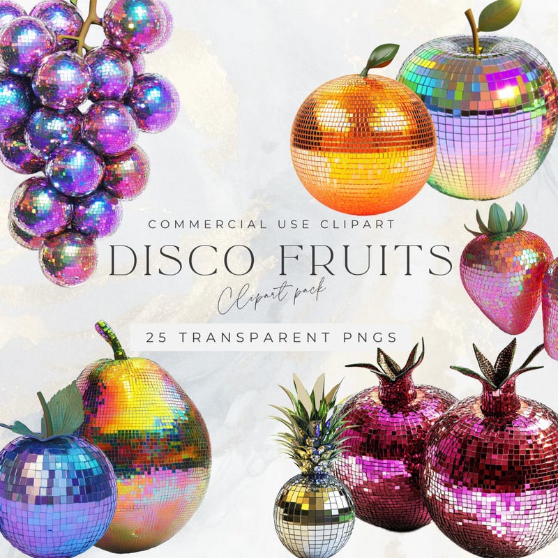 Disco Fruit - Etsy