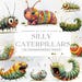 Silly Caterpillar Clipart PNG, Nursery Decor, Cartoon Art, Insect Cute ...