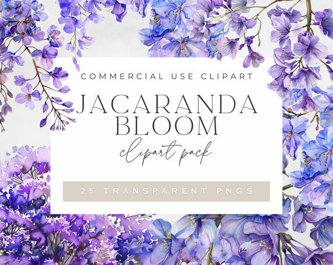 Jacaranda Tree Original Ink and Watercolour Artwork. Beautiful Blue Purple Illustration. - Etsy