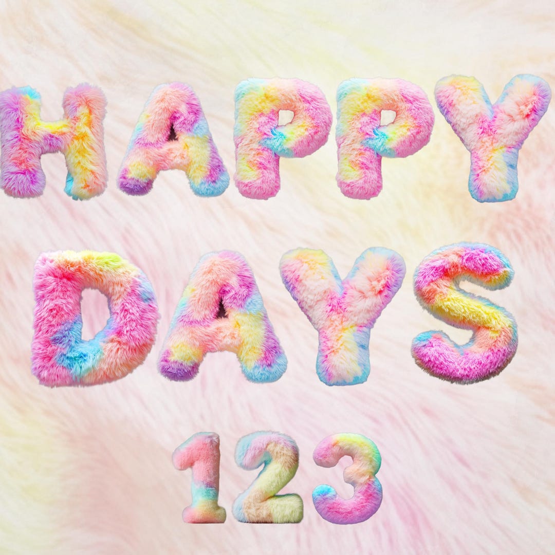 36 PNG 3D Furry Alphabets and Numbers PNG, Furry Font, Fluffy Alphabet ...