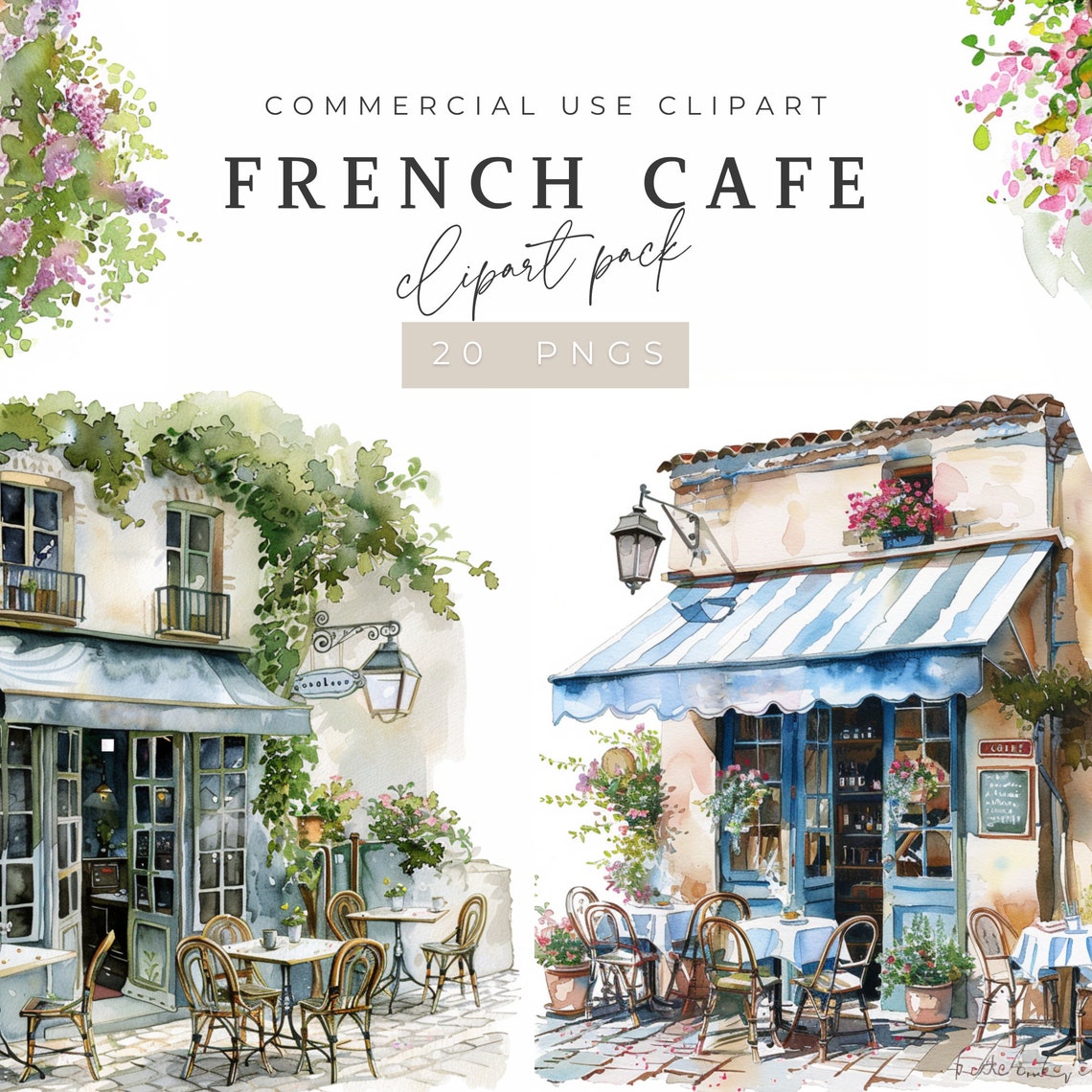 20 Cafe in Spring Clipart, French Cafe Clipart, High Quality PNG ...