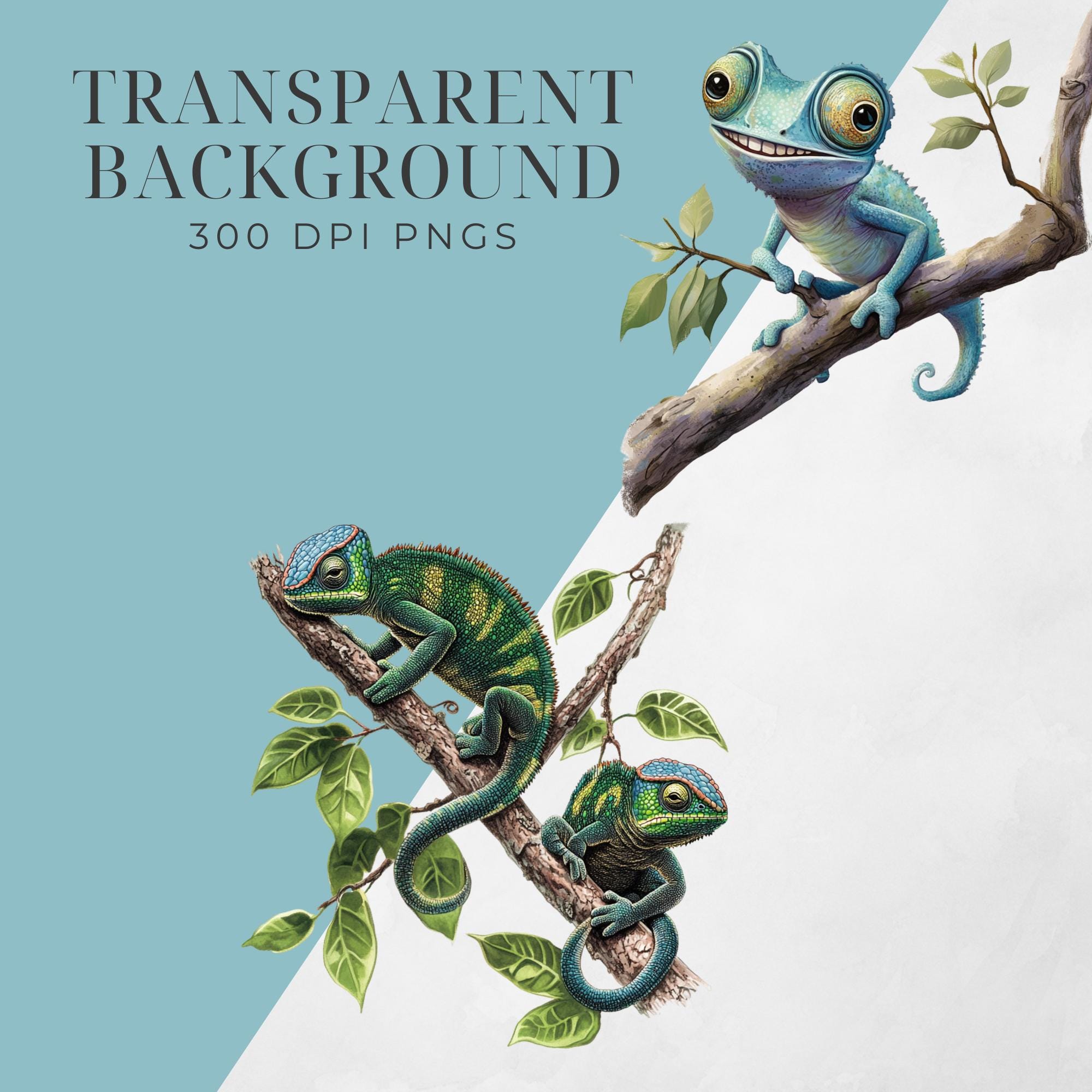 Watercolor Cute Chameleon Clipart PNG, Jungle PNG, Dancing Chameleon ...