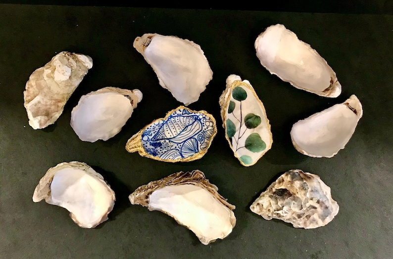 KIT: DIY Decoupage Oyster Shell Trinket Dish With Choice of Designs ...