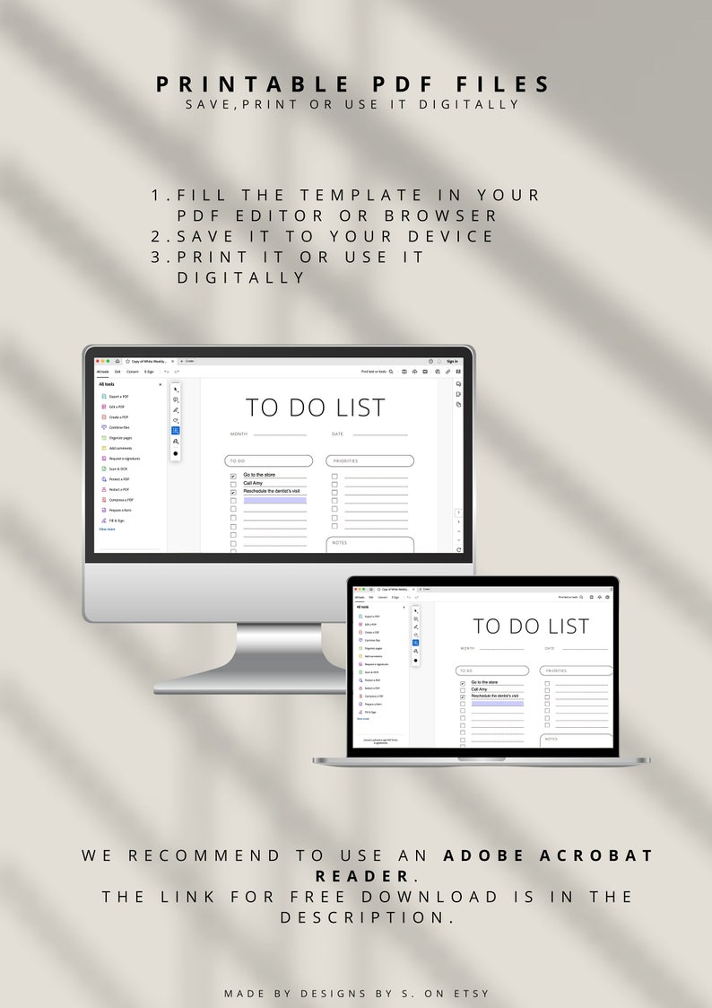 Minimal to Do List Printable, Simple Tasks List Template, Productivity ...