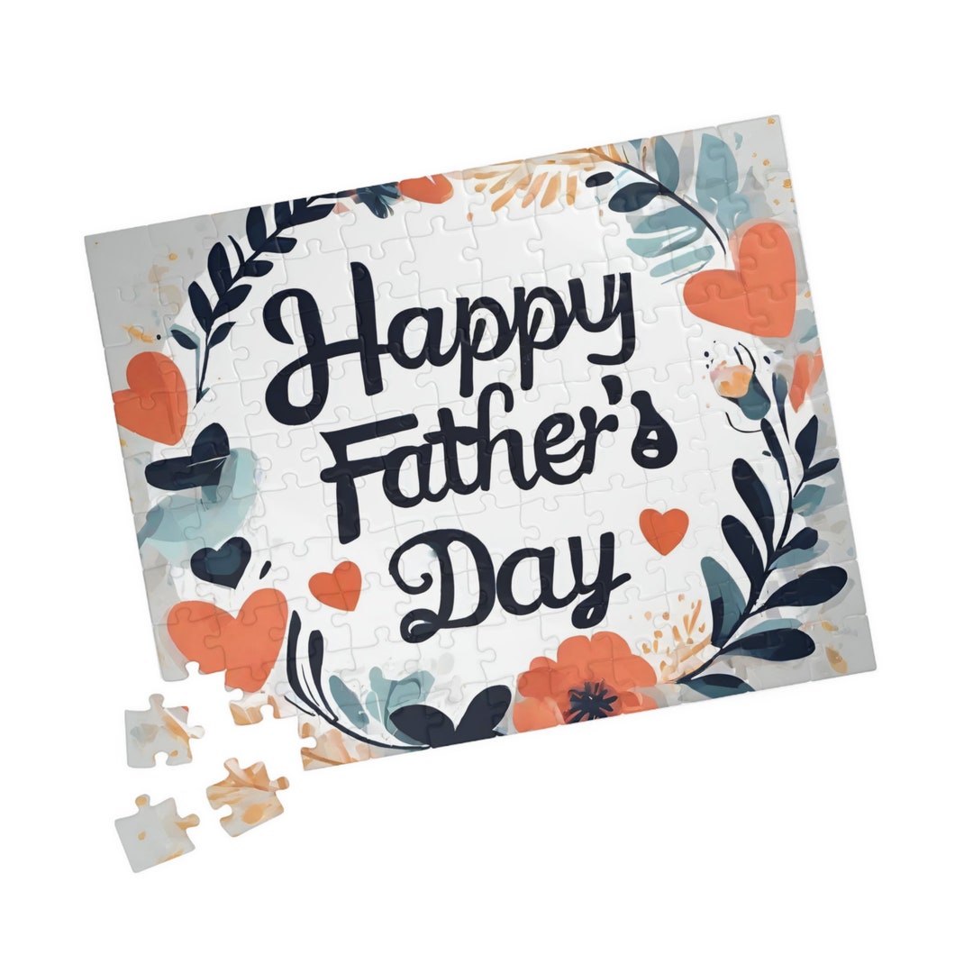 Happy Father's Day Jigsaw Puzzle, Customized Jigsaw Puzzle, Message ...