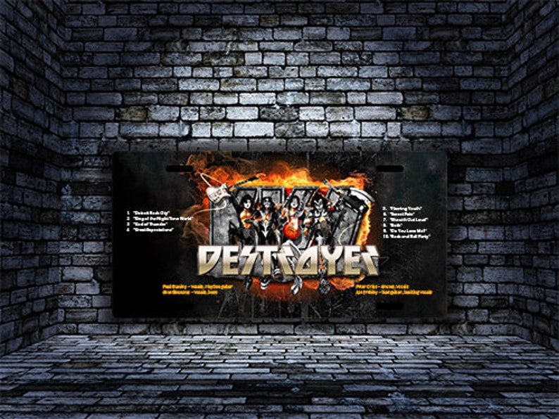 Kiss Destroyer Custom License Plate - Etsy