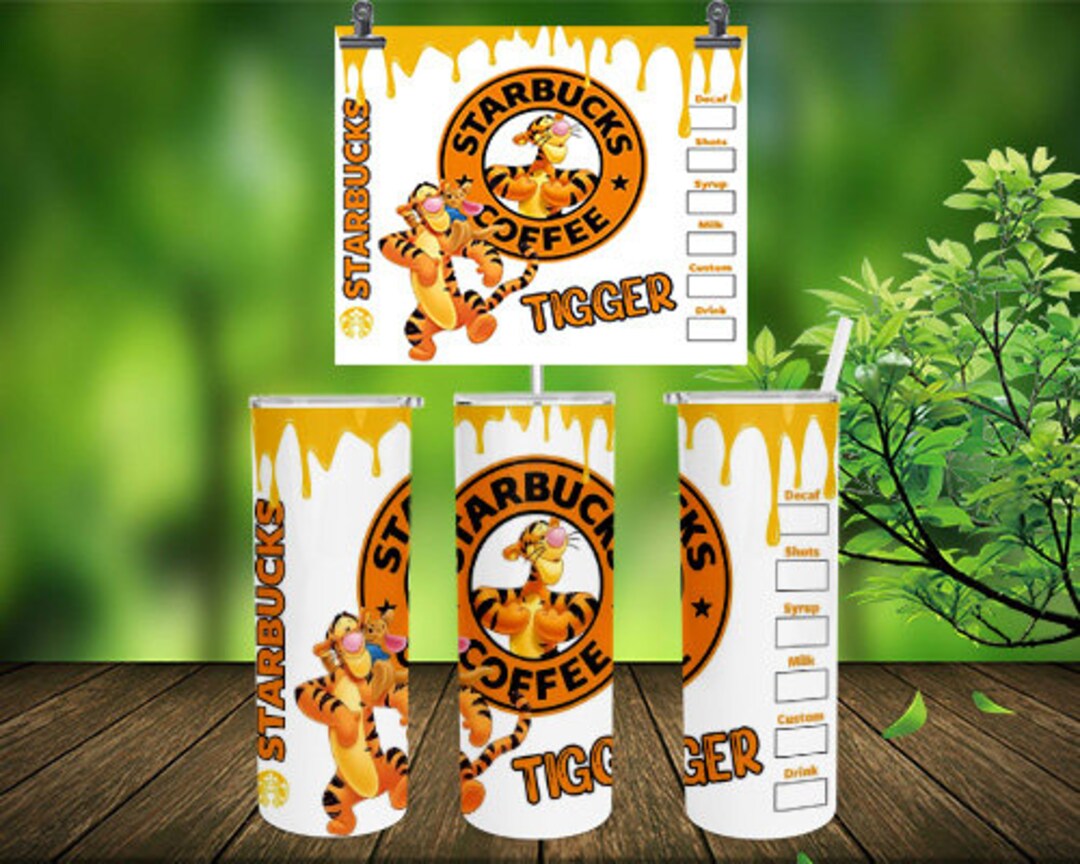 Tigger Coffee Design for Sublimation, Instant Download 20oz Tumbler - Etsy