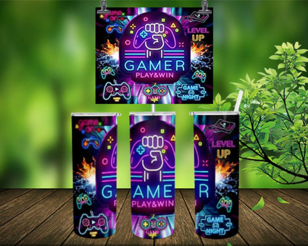 Gamer Design for Sublimation, Instant Download 20oz Tumbler - Etsy