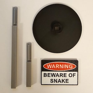 Cute Snake Warning Sign With Post, Vivarium Decoration for Hognose ...