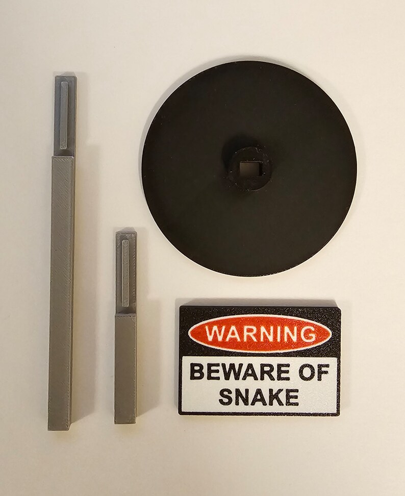 Cute Snake Warning Sign With Post, Vivarium Decoration for Hognose ...