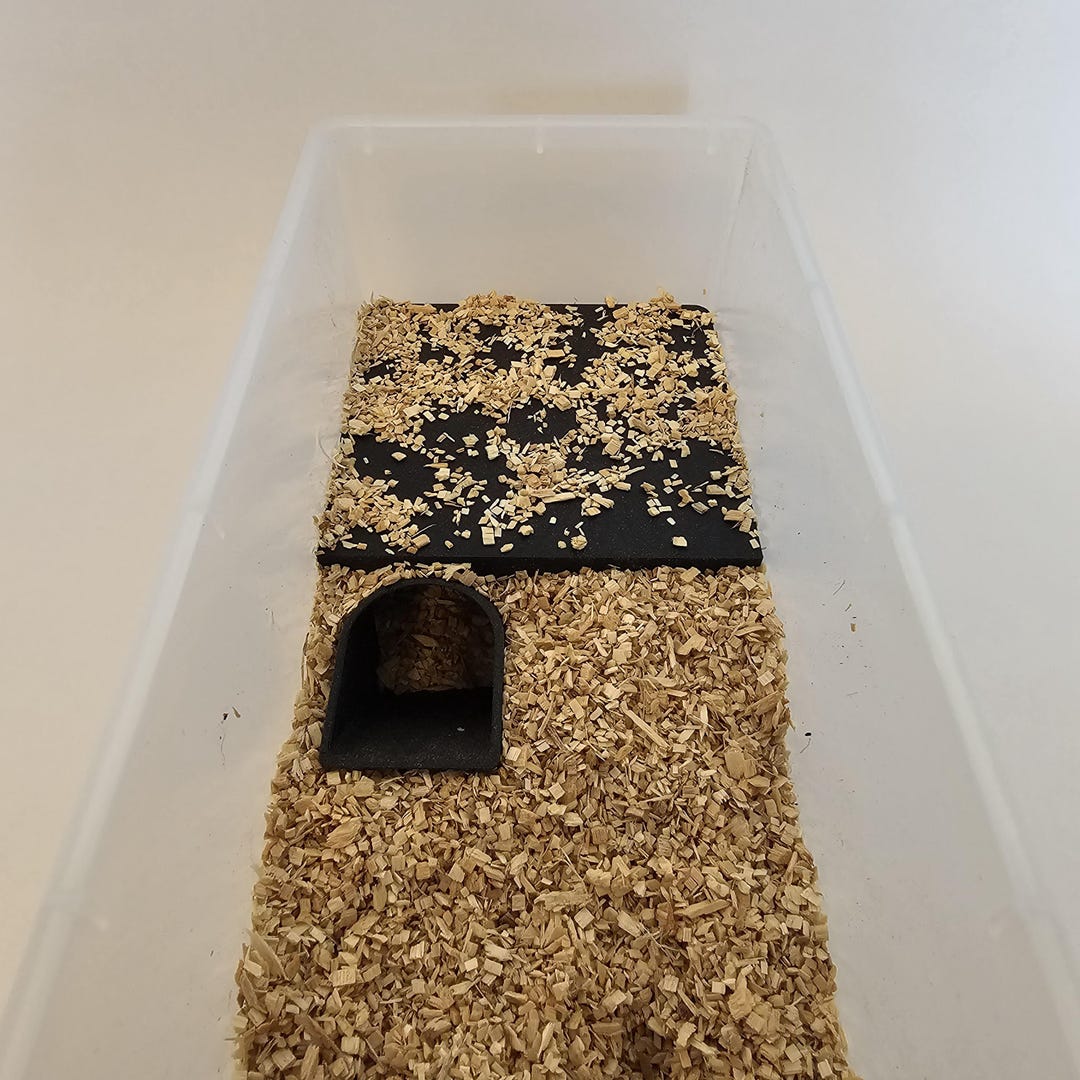 Modular Burrow Hide for VE-108-8 Tubs. Snake Hide for Western Hognose ...