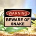 Cute Snake Warning Sign With Magnets, Vivarium Decoration for Hognose ...