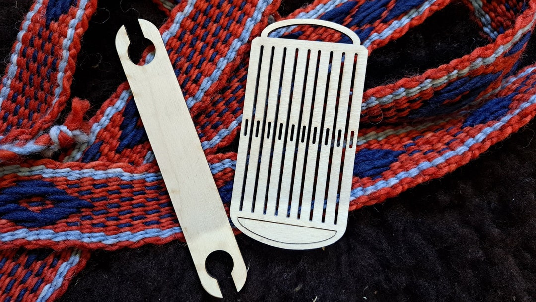 Small travel Weaving Comb bandgrind and Shuttle, 10 Holes, up to 19 ...