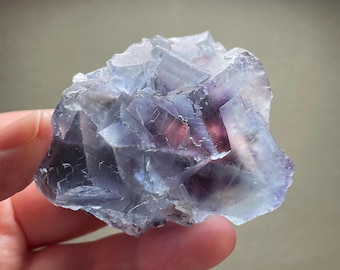 Large Yindu Fluorite Cluster, Blue Crystals, Purple Phantoms - Etsy