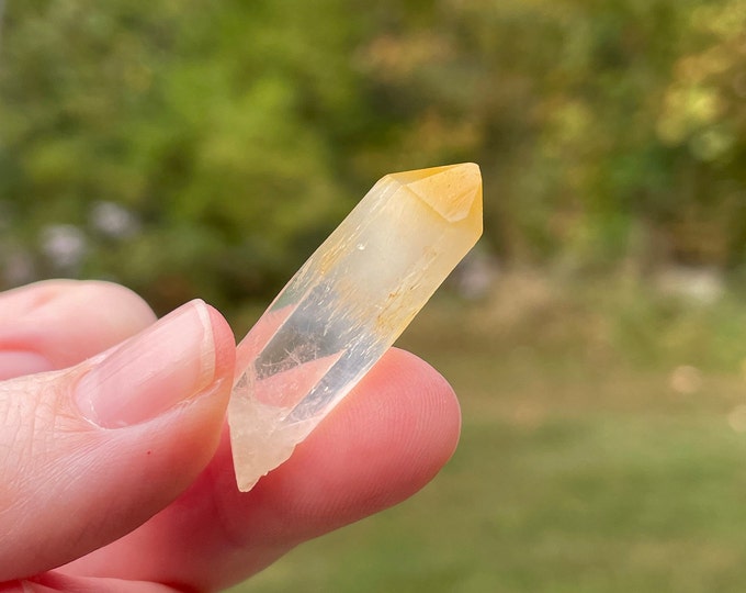Mango Quartz Crystal, Orange Halloysite, Natural Rough Point - Etsy