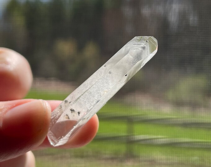 Gray Phantom Colombian Quartz Crystal, Natural Point - Etsy