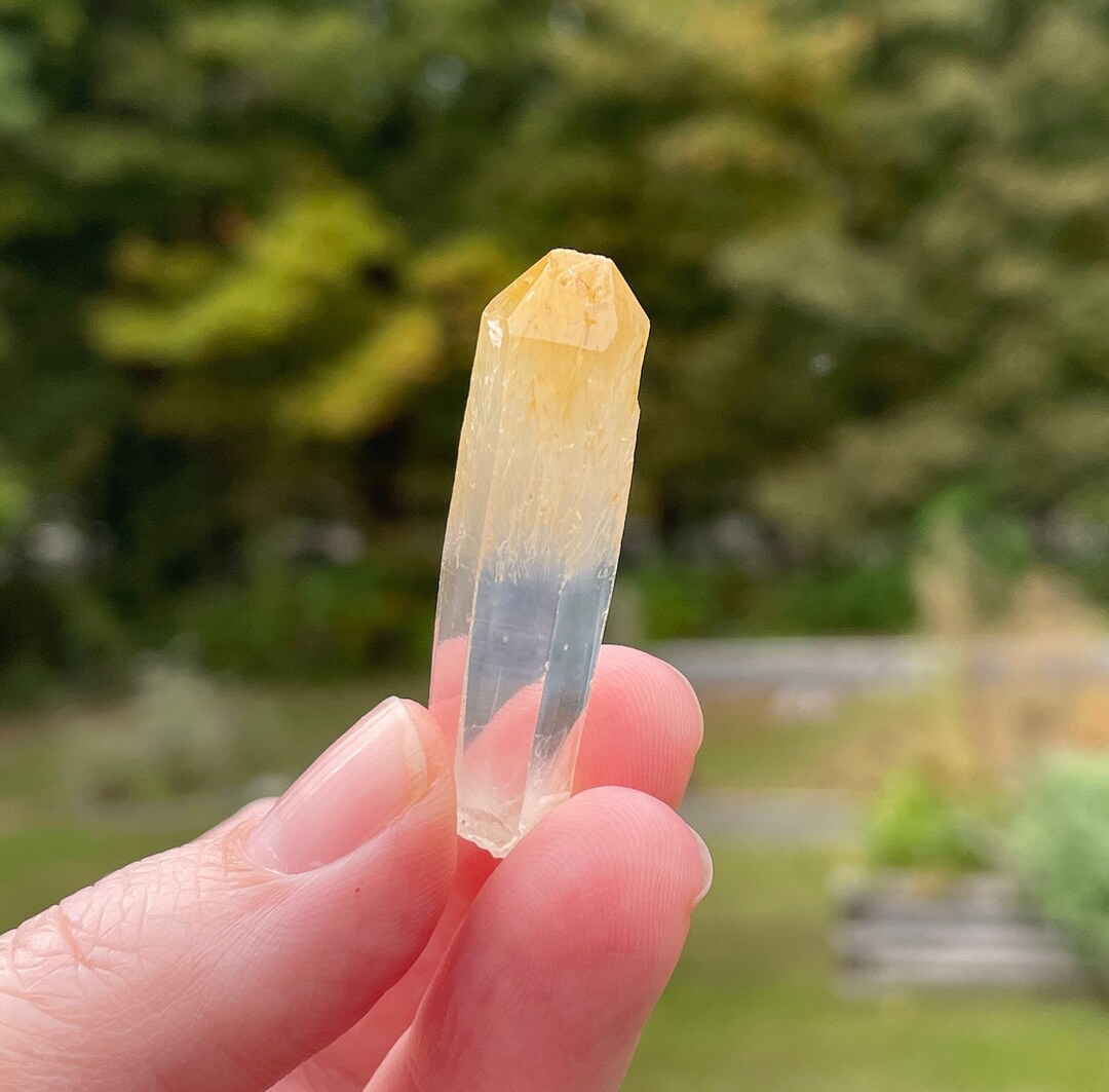 Mango Quartz Crystal, Orange Halloysite, Natural Rough Point - Etsy