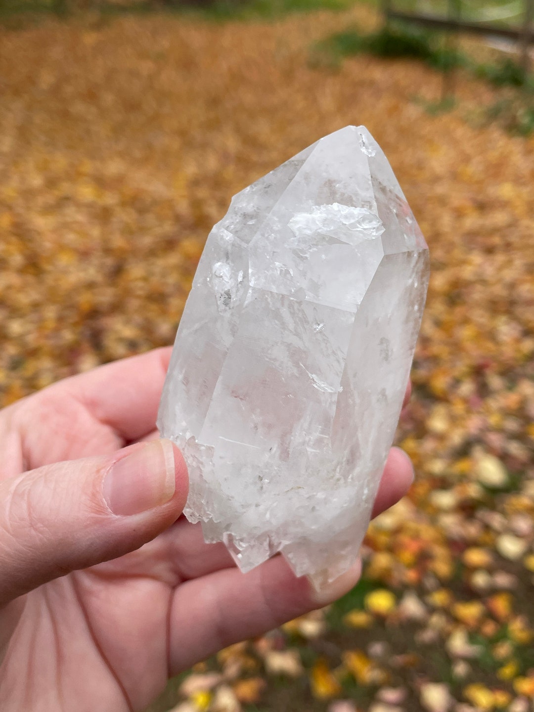 Large Quartz Crystal Point, Healed Regrowth, Recrystallization - Etsy